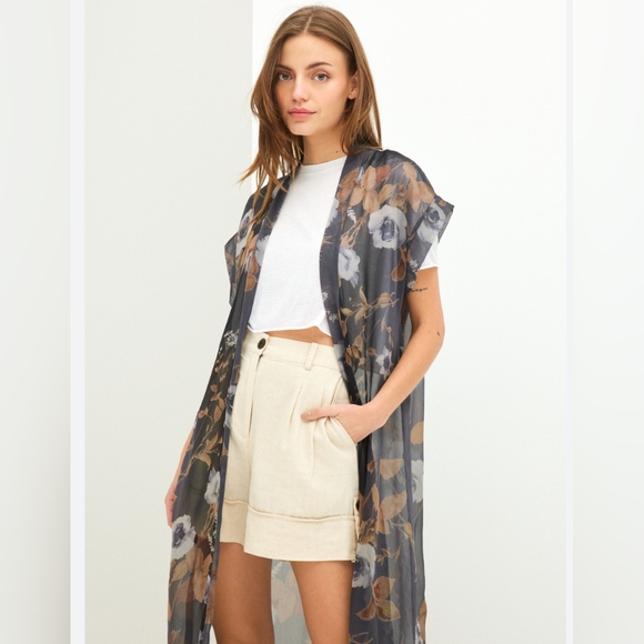 Petra Fashions | Tops | Vintage Petra Lagenlook Floral Sheer Maxi ...